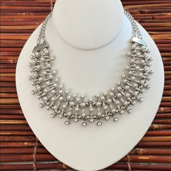 New York & Company | Jewelry | Ny Collection Faux Pearls Silver Bibb ...